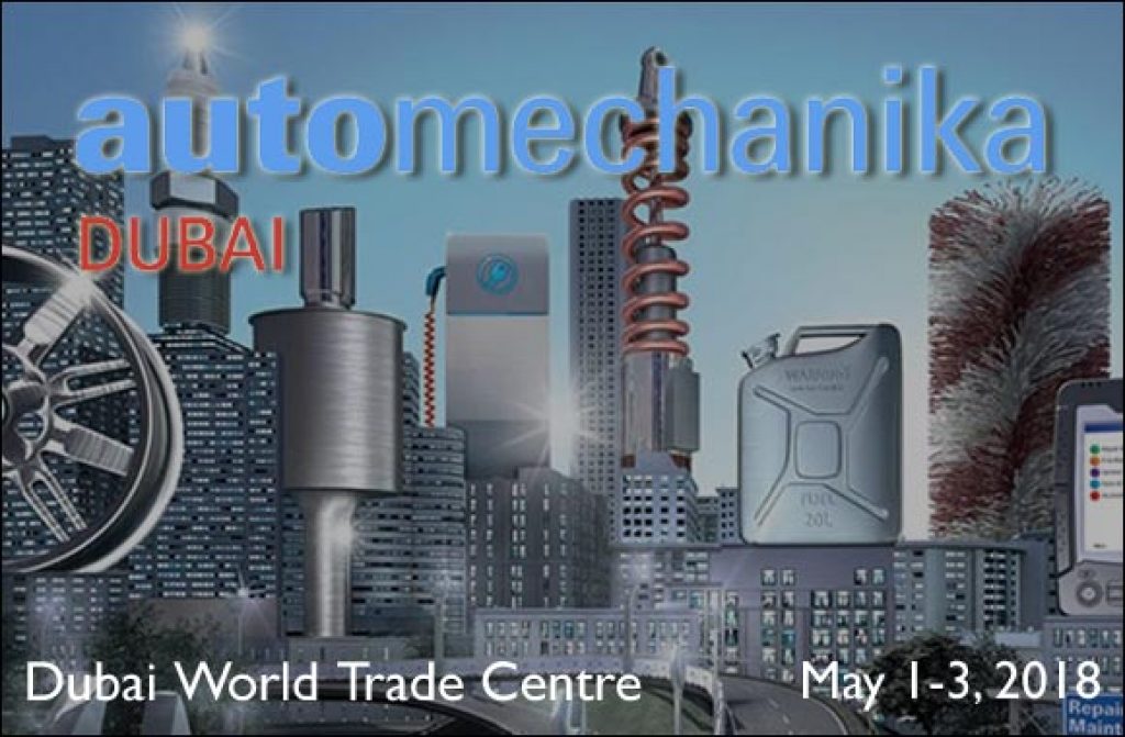 Automechanika Dubai 2018 at Dubai World Trade Centre on 1-3 May 2018