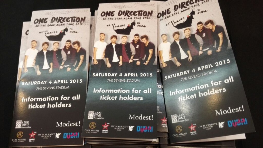 One Direction in Dubai On - The Road Again Tour 2015 - Events in Dubai